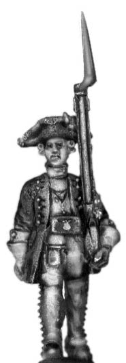 1756-63 Saxon Fusilier officer, marching with musket – Eureka Miniatures