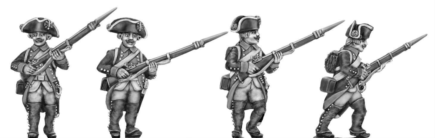 100WFR802 Piedmont Line infantry advancing – Eureka Miniatures